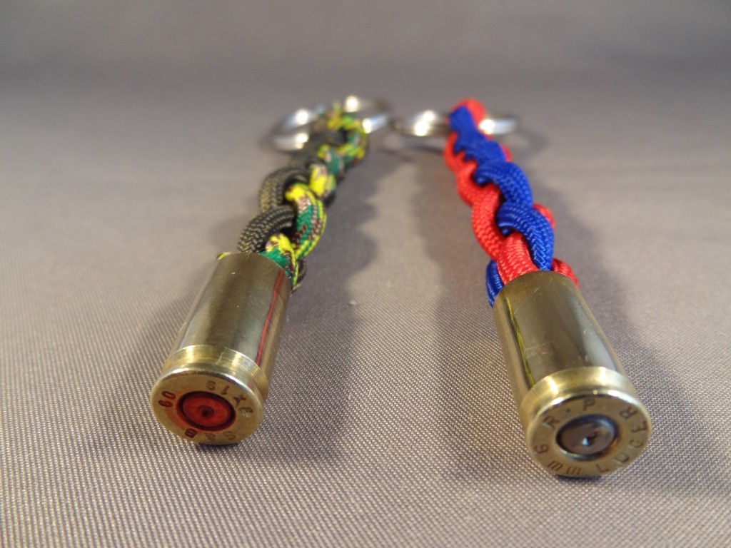 9 mm Bullet Case & Paracord Key Chain | High Caliber Creations